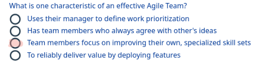 Solved What is one characteristic of an effective Agile | Chegg.com