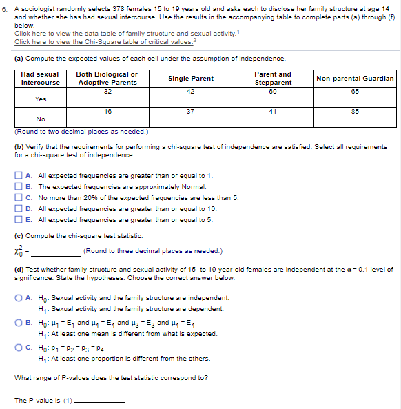 Solved A sociologist randomly selects 378 females 15 to 19 | Chegg.com