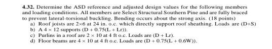 Solved 4.32. Determine the ASD reference and adjusted design | Chegg.com