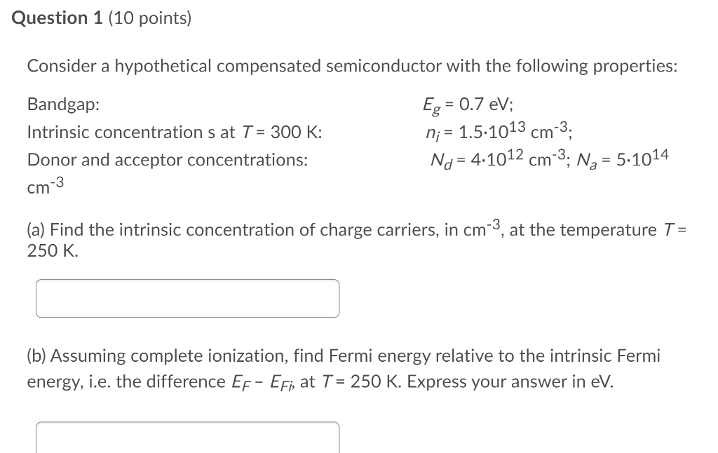 Solved Question 1 (10 points) Consider a hypothetical | Chegg.com