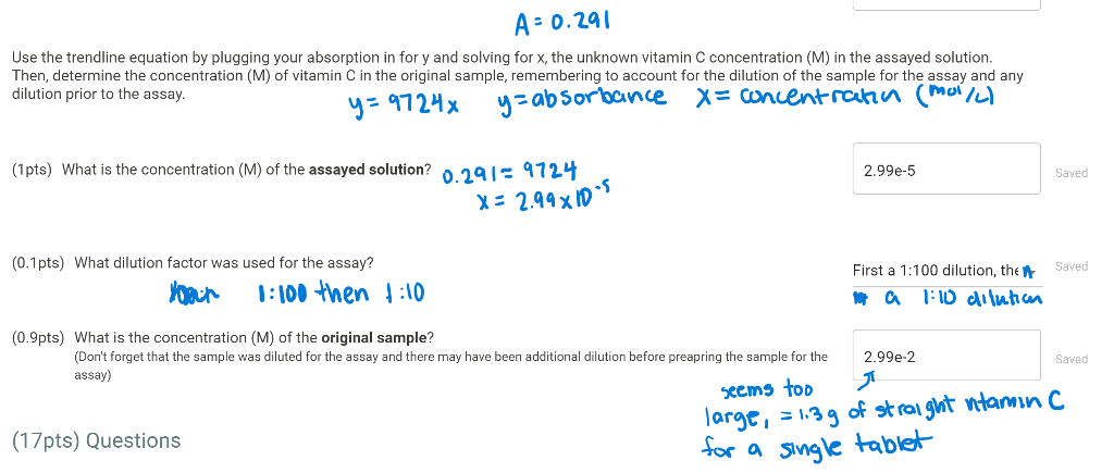 Solved I am doing a chemistry lab, calculating the unknown | Chegg.com