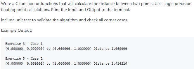 Solved Write a C function or functions that will calculate | Chegg.com