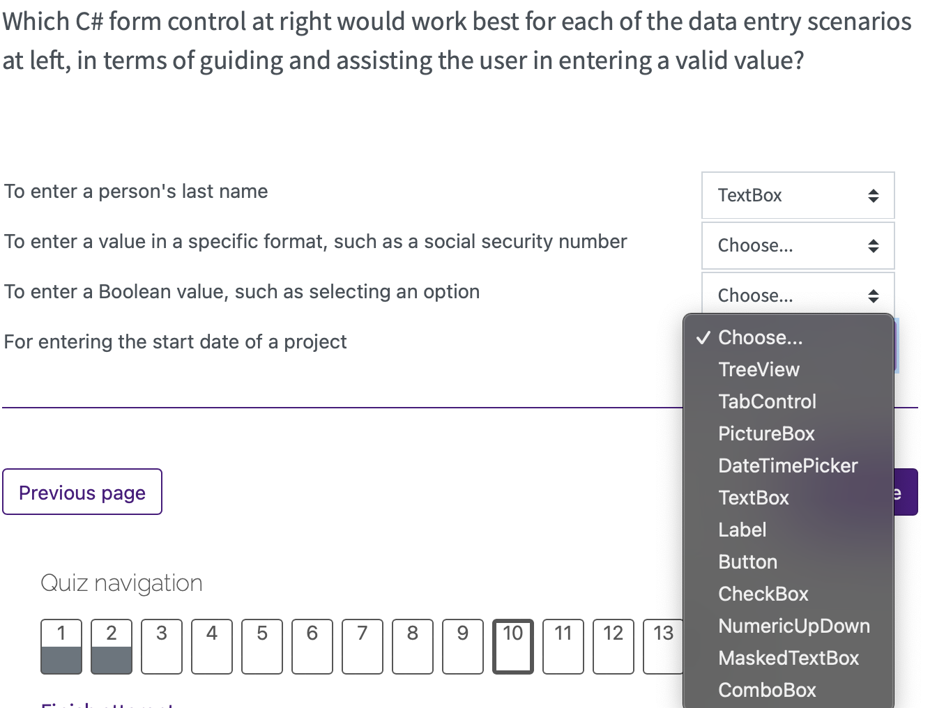 Solved In designing a form, which of the following is NOT | Chegg.com