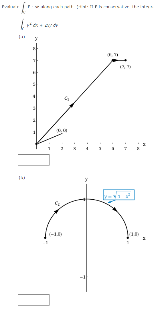 Solved Evaluate C F · dr along each path. | Chegg.com