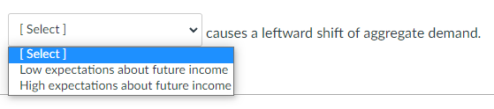 Solved causes a leftward shift of aggregate demand. | Chegg.com