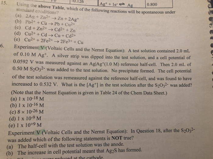 Solved -0.126 sing the above Table, which of the following | Chegg.com