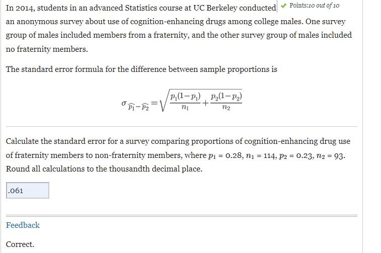 Solved In 2014, students in an advanced Statistics course at | Chegg.com
