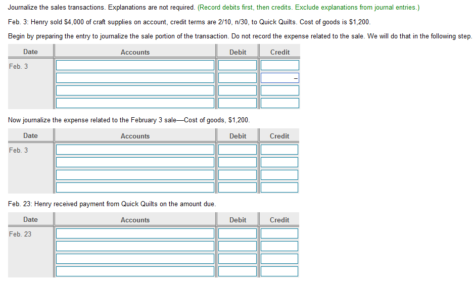 Solved Journalize the sales transactions. Explanations are | Chegg.com