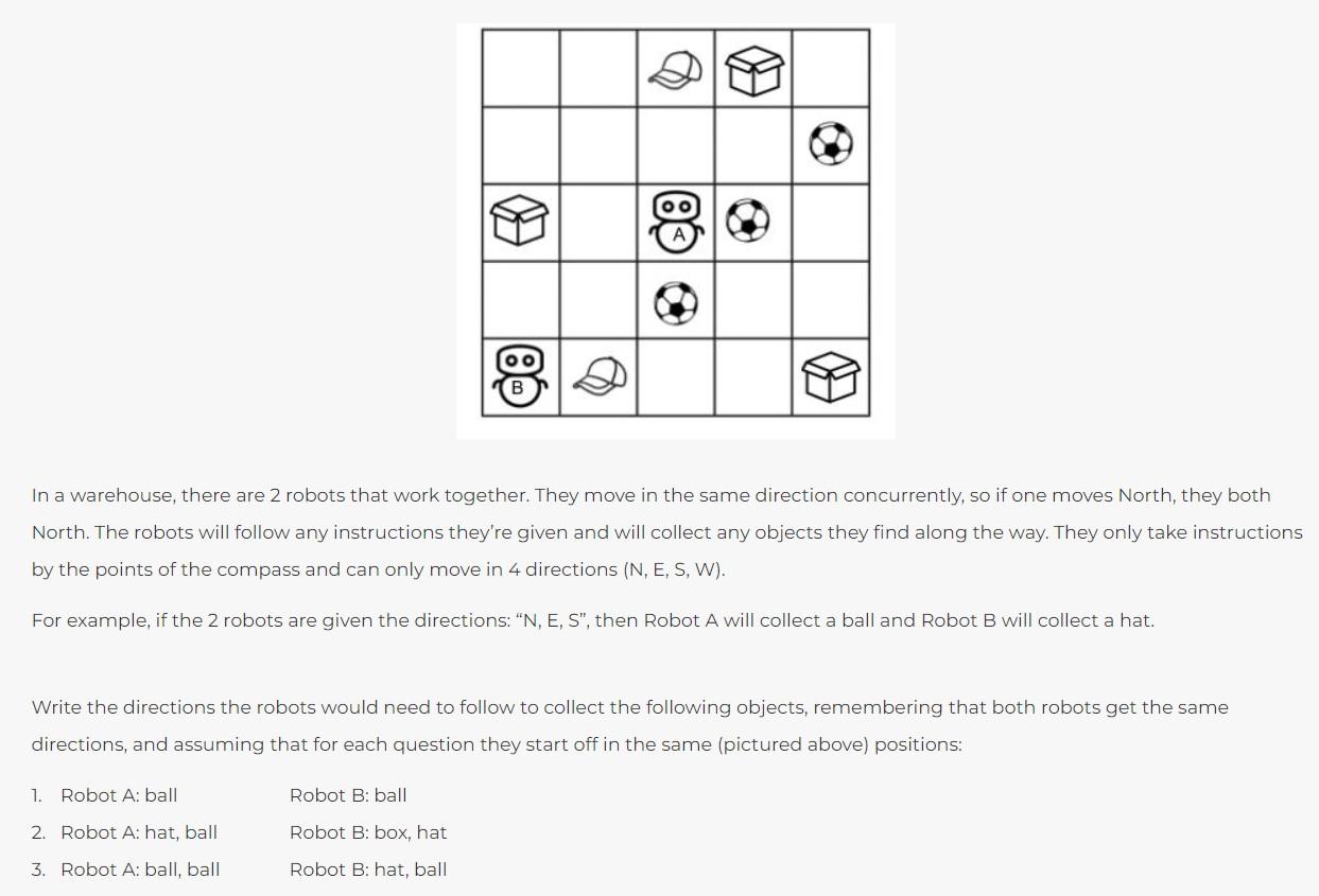 Solved In a warehouse, there are 2 robots that work | Chegg.com