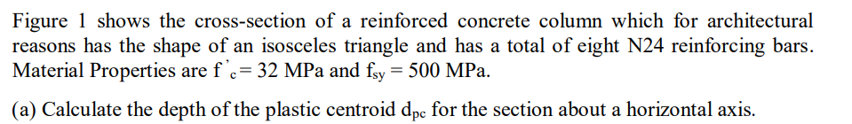 Solved Figure 1 shows the cross-section of a reinforced | Chegg.com