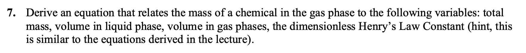 Solved Derive an equation that relates the mass of a | Chegg.com