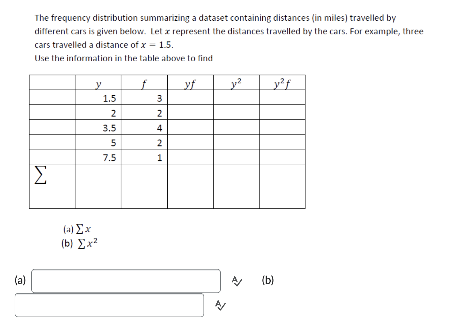 The frequency distribution summarizing a dataset | Chegg.com