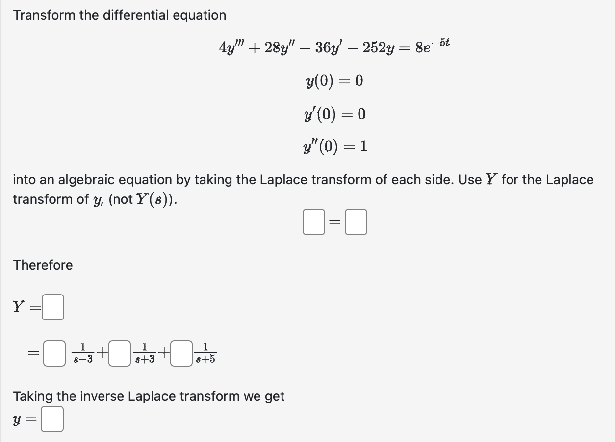 Solved Transform the differential equation | Chegg.com