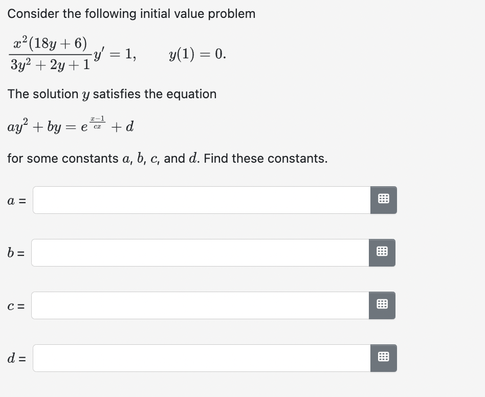 Solved Consider the following initial value problem | Chegg.com