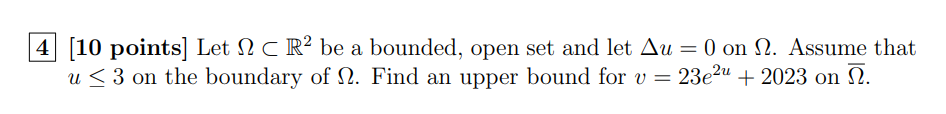Solved 4[10 points ] Let Ω⊂R2 be a bounded, open set and let | Chegg.com