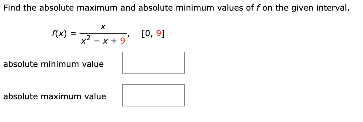 Solved Find the absolute maximum and absolute minimum values | Chegg.com