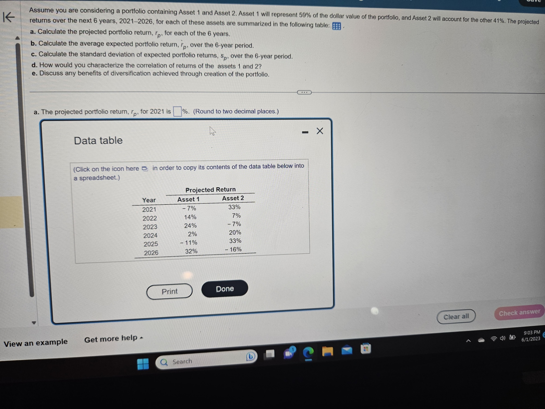 Solved Assume you are considering a portfolio containing | Chegg.com