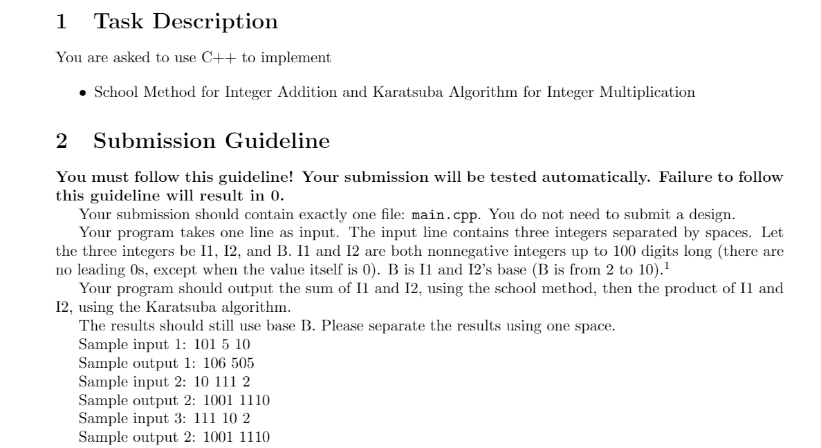 Solved Use C++ to implement School Method for Integer | Chegg.com