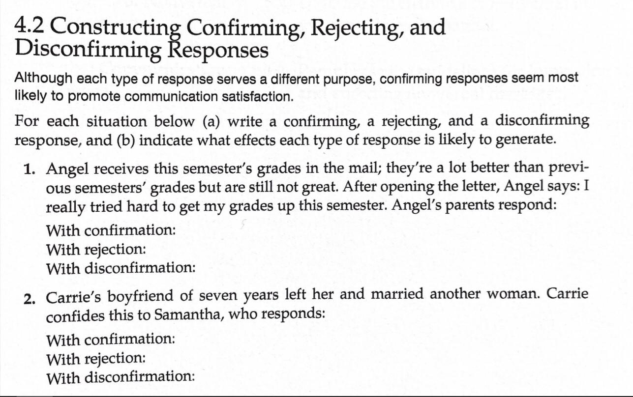 Solved 4.2 Constructing Confirming, Rejecting, and | Chegg.com