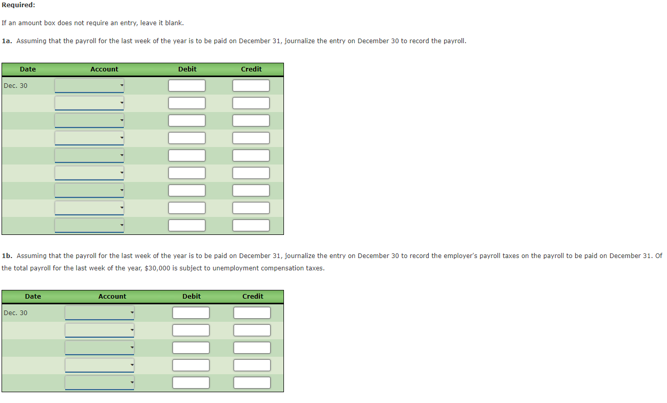 Solved Entries for Payroll and Payroll TaxesThe following | Chegg.com