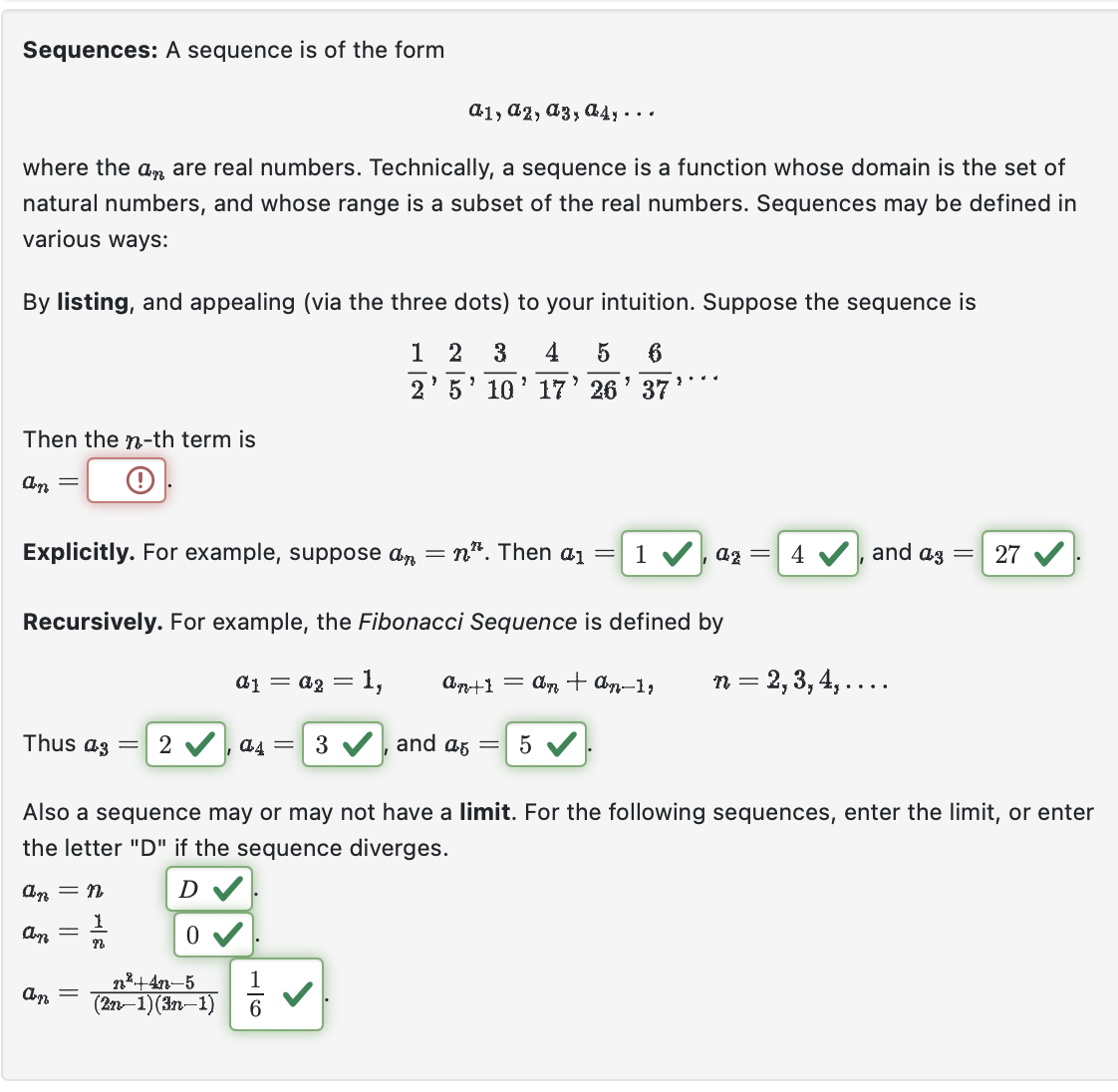 Solved Sequences: A sequence is of the form a1,a2,a3,a4,… | Chegg.com