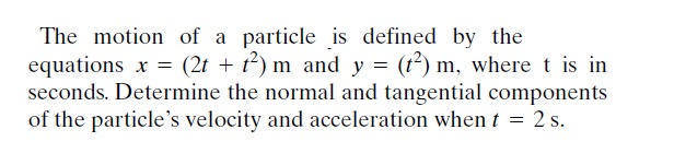 Solved The motion of a particle is defined by the equations | Chegg.com