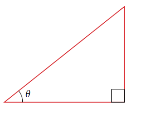 Solved Find the angle θ, in radians, in the given right | Chegg.com