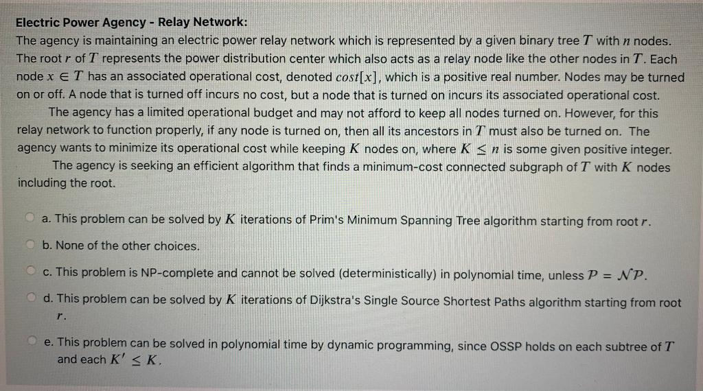 Solved Let G = (V, E, w) be a connected weighted graph in | Chegg.com