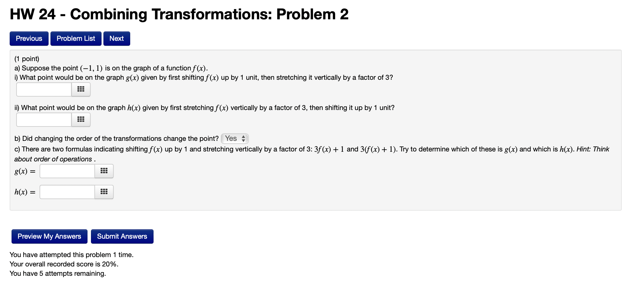 Solved Please solve/explain thoroughly for each part I'm | Chegg.com
