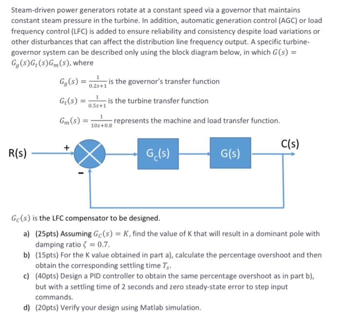 Solved Steam-driven power generators rotate at a constant | Chegg.com