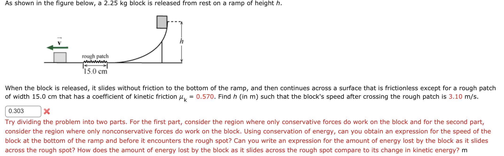 Solved When the block is released, it slides without | Chegg.com