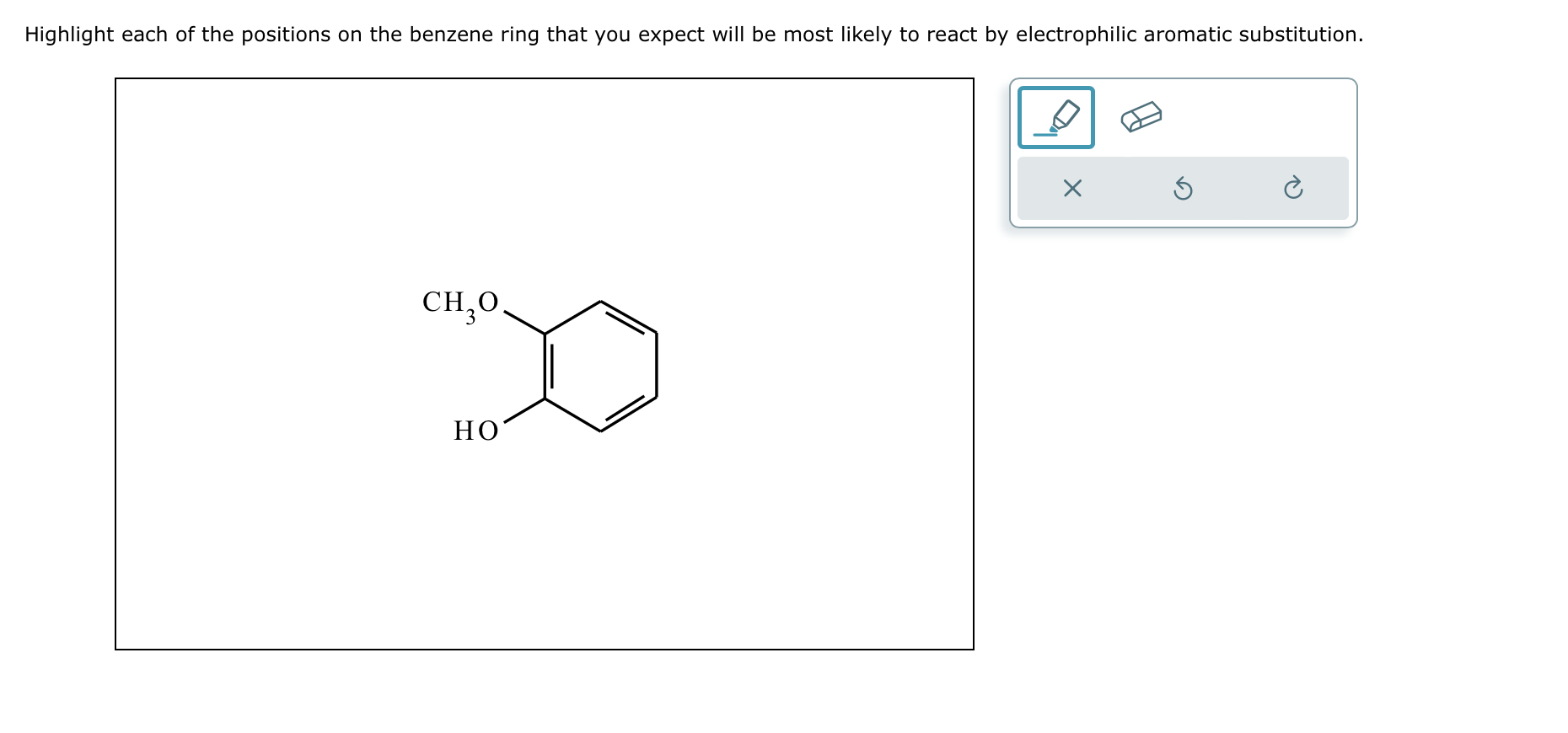 Solved Highlight each of the positions on the benzene ring | Chegg.com