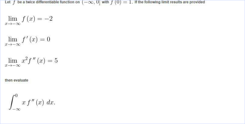 Solved Let f ﻿be a twice differentiable function on (-∞,0] | Chegg.com