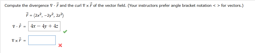 Compute The Divergence Gradvecf and The Curl