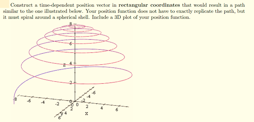 Solved Construct a time-dependent position vector in | Chegg.com