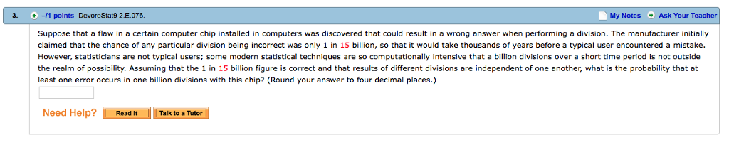 Solved 3 11 Points Devorestat9 2 E 076 My Notes Ask Your