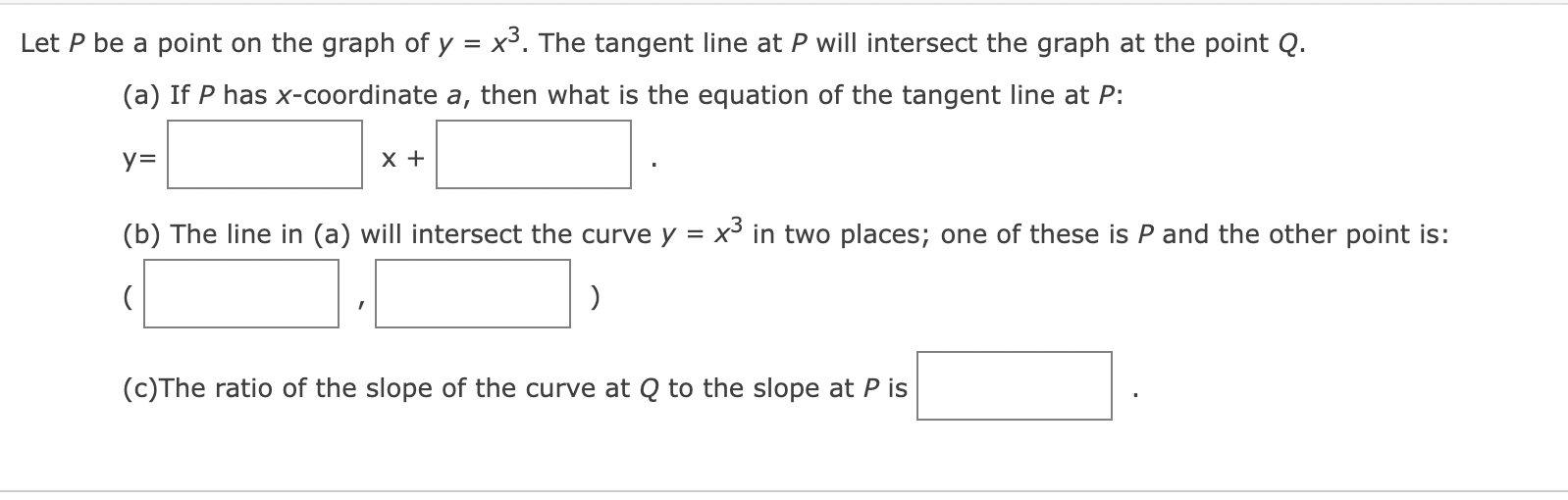 Solved et P be a point on the graph of y=x3. The tangent | Chegg.com