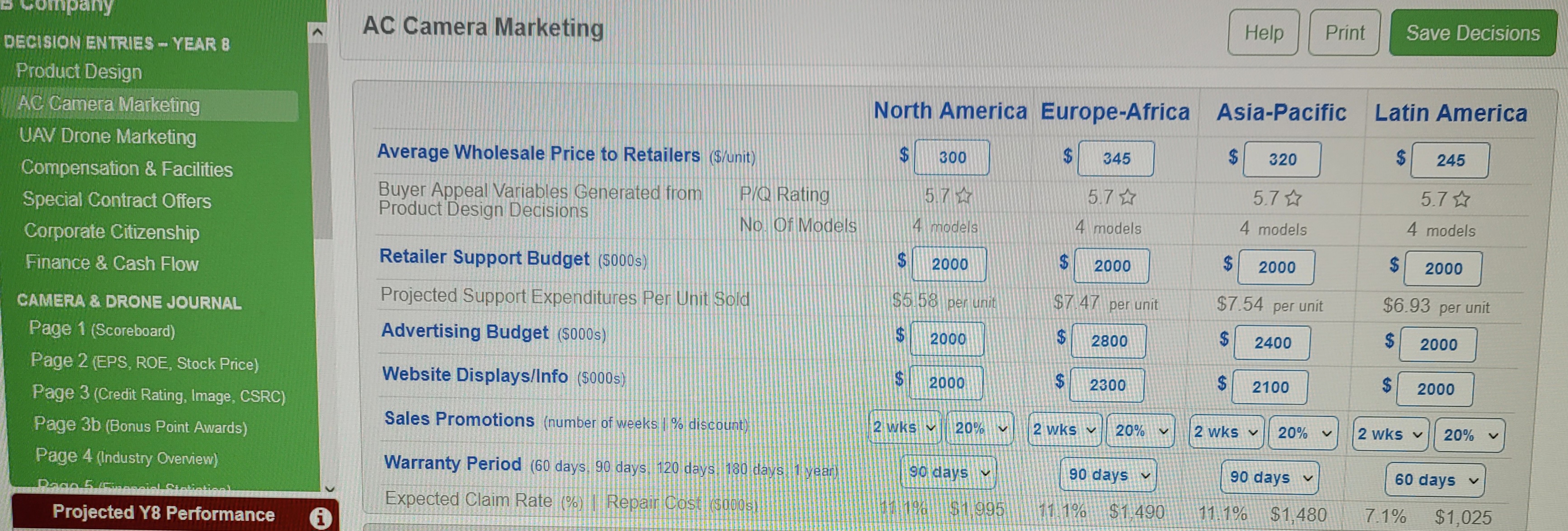 Review your results from the GLO-BUS simulation for | Chegg.com