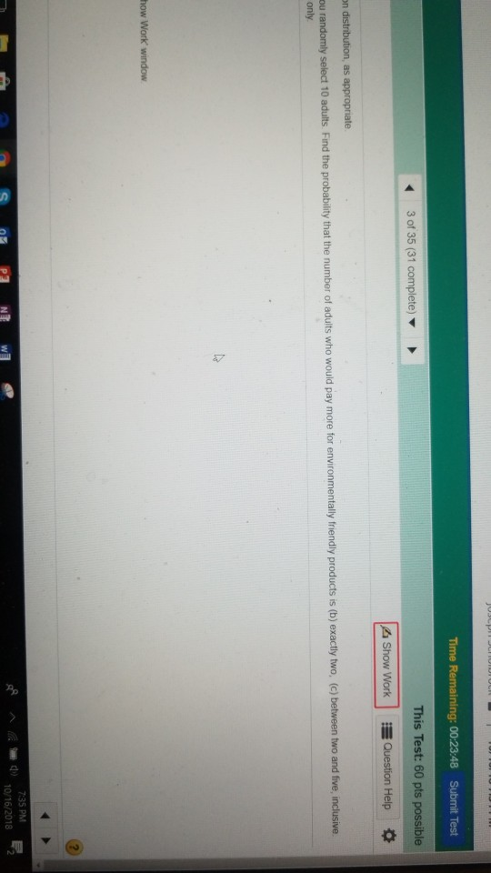 Solved 201901 MAT157 10981 Statistics Test: Unit 2 Test This | Chegg.com