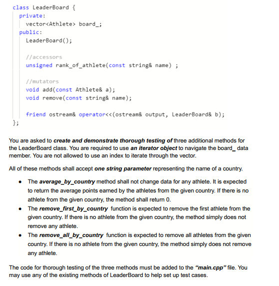 C++ Starter Code: main.cpp /* Update this file to | Chegg.com