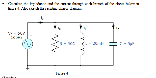 Solved Calculate the impedance and the current through each | Chegg.com