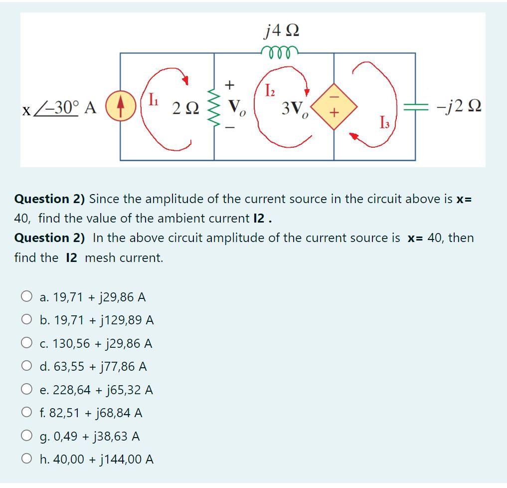 Solved Question 2) Since the amplitude of the current source | Chegg.com