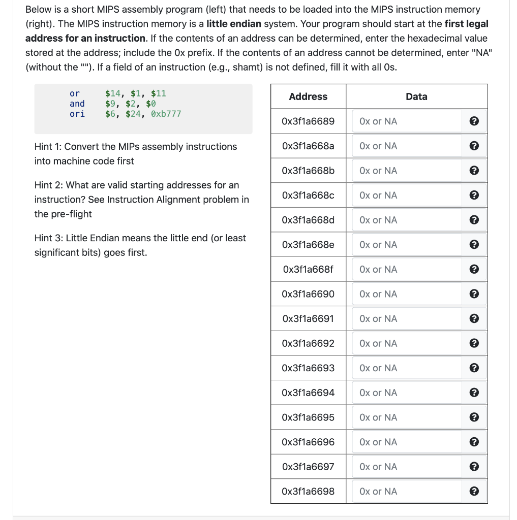 Solved Below is a short MIPS assembly program (left) that | Chegg.com