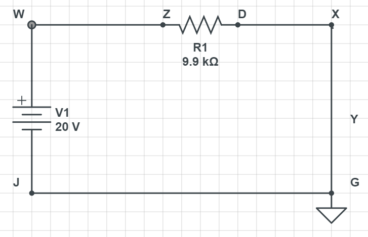 Solved Use KVL to get each of the following: VWJ, VWZ, VZD, | Chegg.com