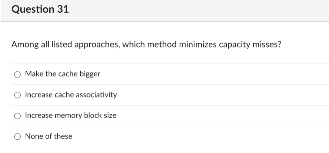 Solved Among all listed approaches, which method minimizes | Chegg.com