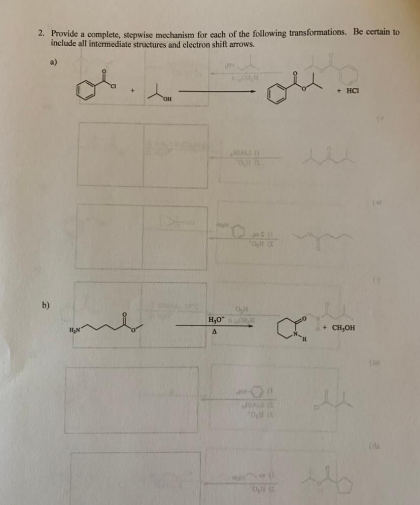 Solved 2. Provide a complete, stepwise mechanism for each of | Chegg.com