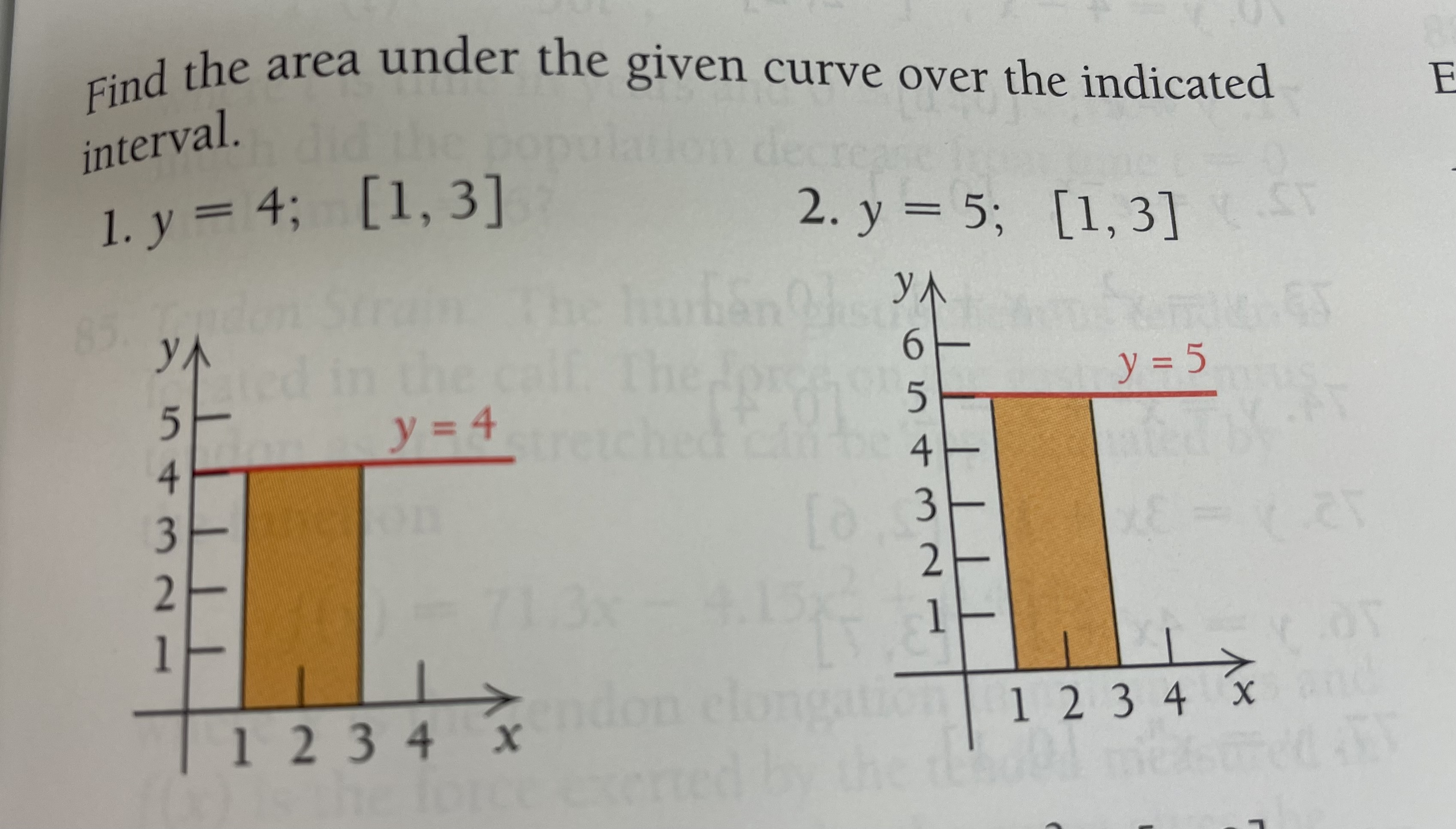 Solved Find the area under the given curve over the | Chegg.com