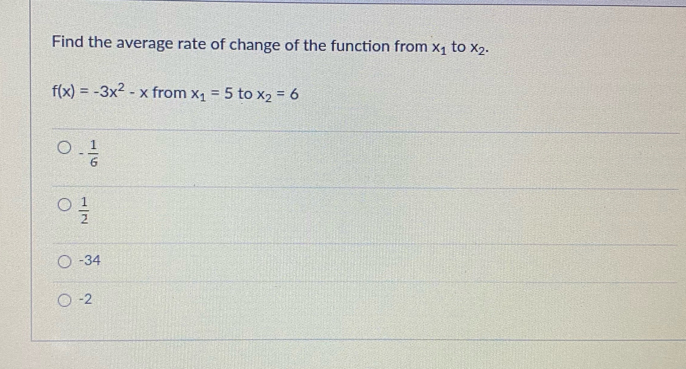 Solved Find the average rate of change of the function from | Chegg.com
