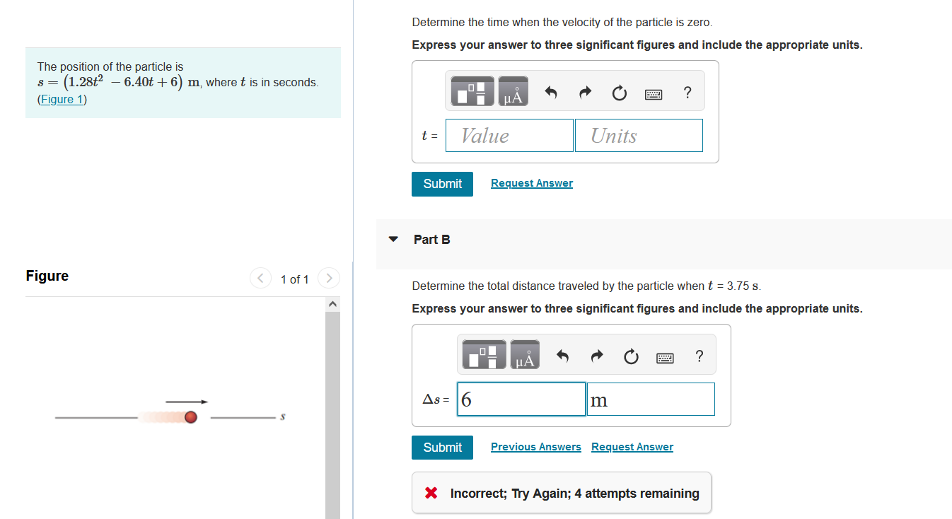 Solved Determine the time when the velocity of the particle | Chegg.com
