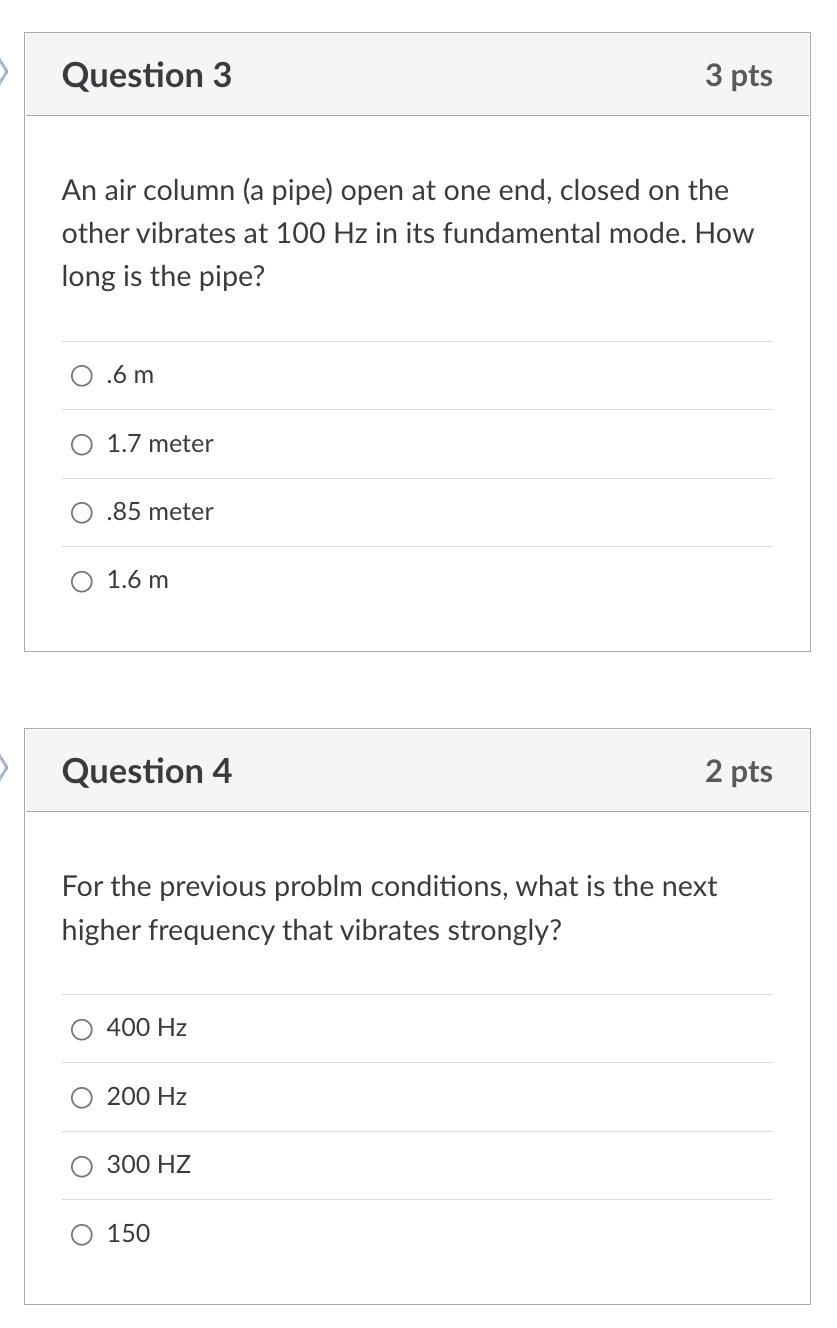 Solved An air column (a pipe) open at one end, closed on the | Chegg.com